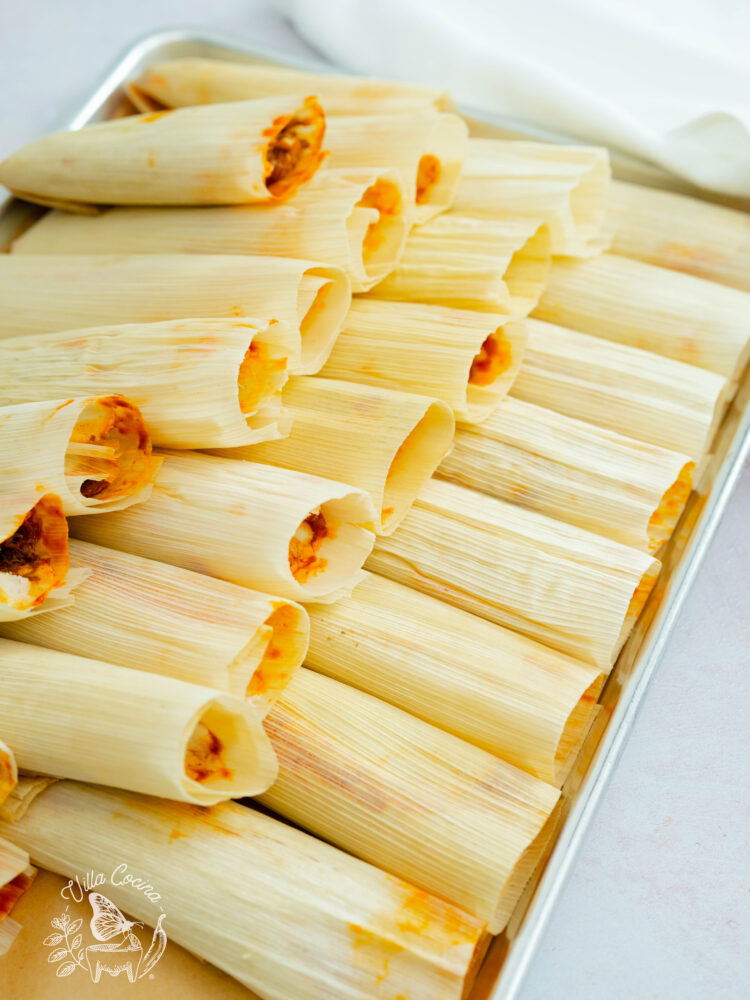 Mexican Red Pork Tamales - Villa Cocina