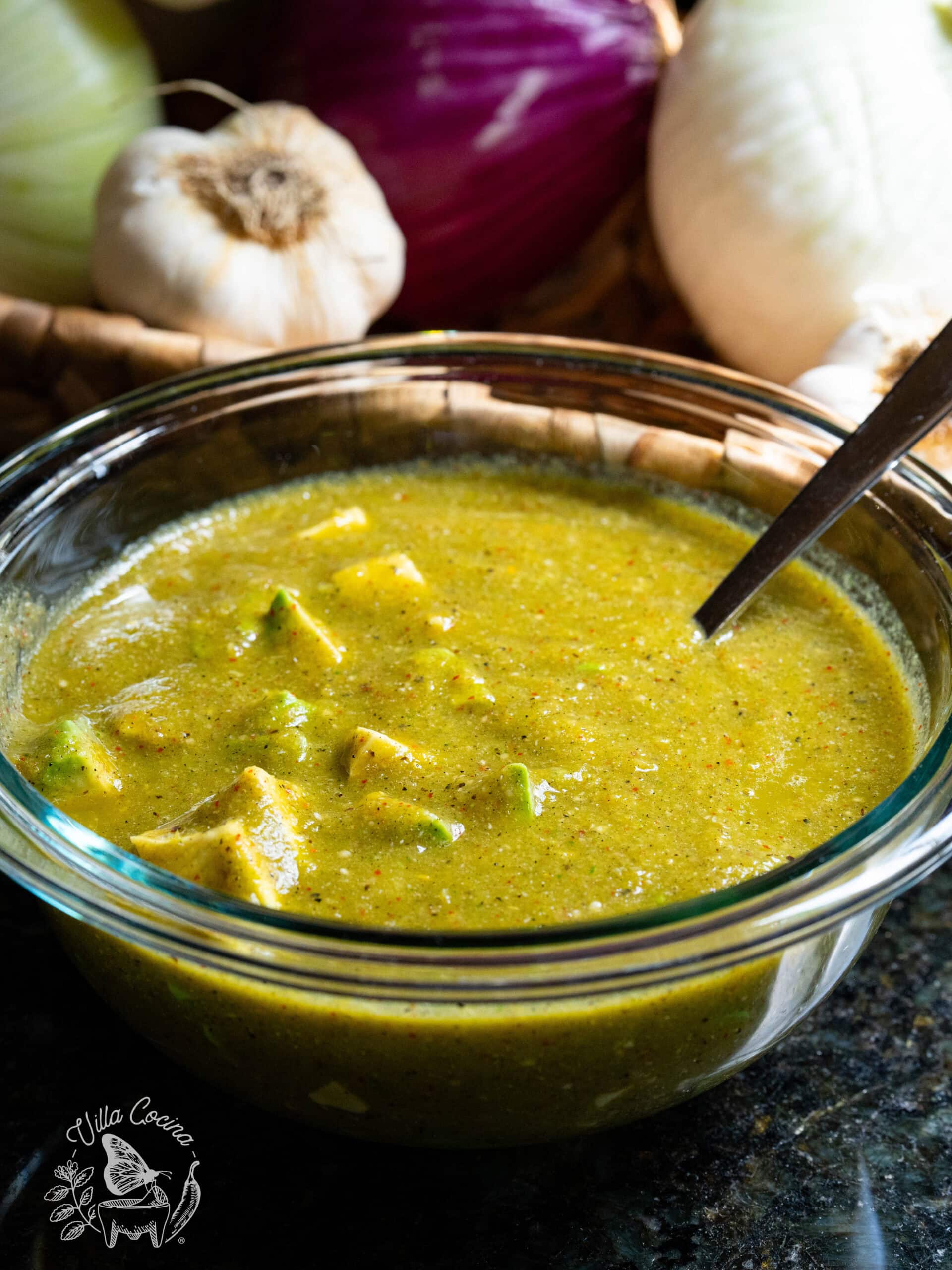 Salsa Macha Onions - Villa Cocina