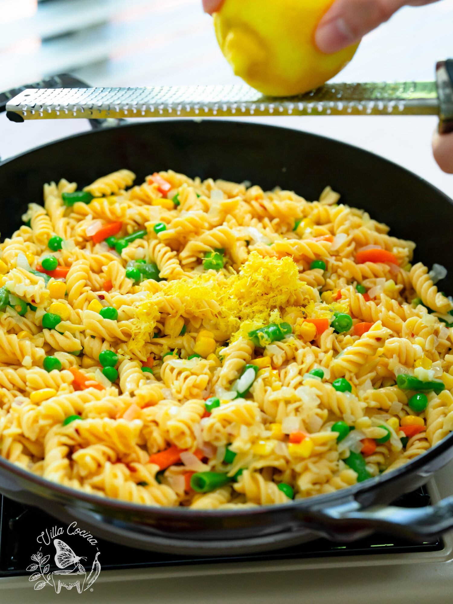 Pan-Fried Lemon Garlic Pasta - Villa Cocina