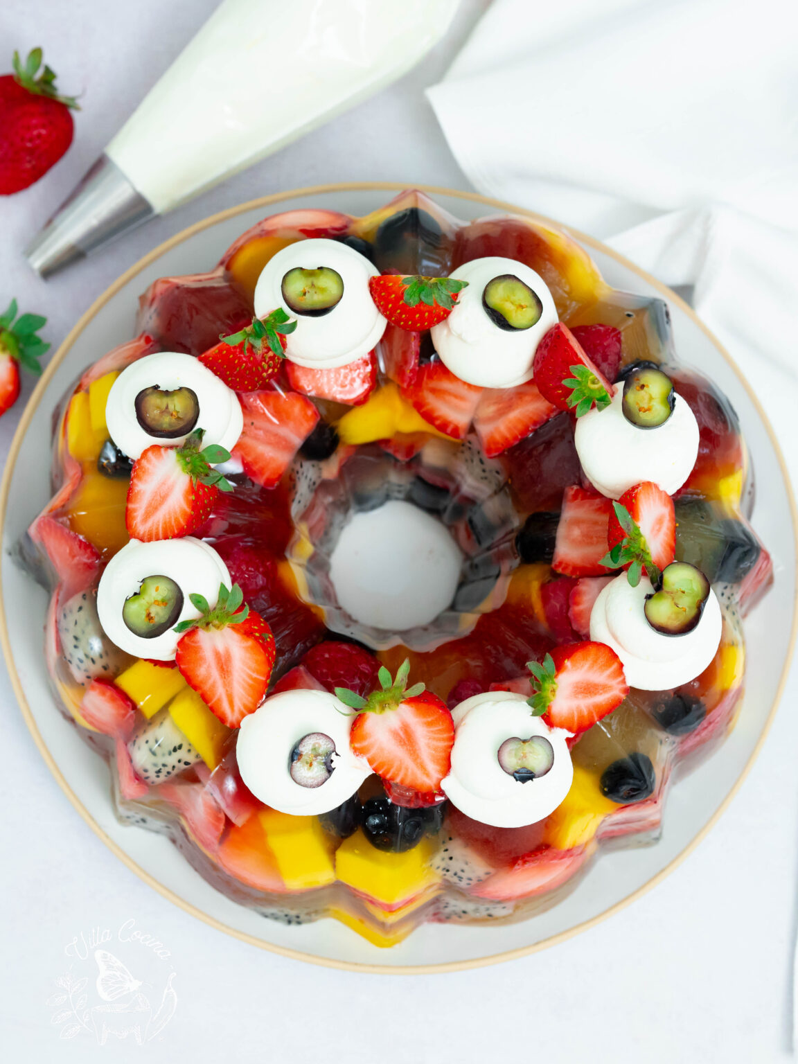 Jello Fruit Cake - Villa Cocina