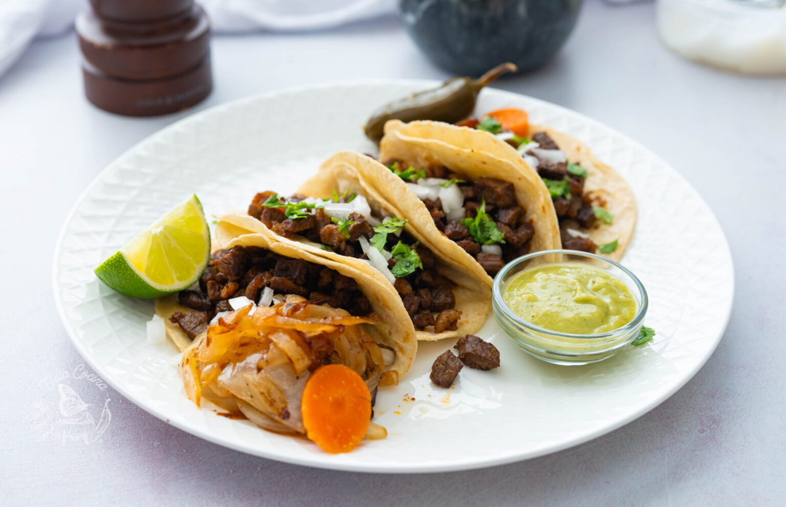 Beef tongue tacos | Tacos de lengua recipe - Villa Cocina